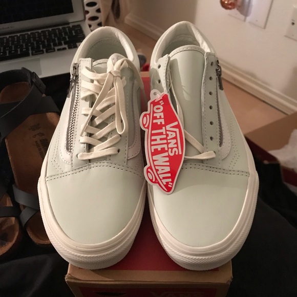 Vans | Shoes | Nwt Mint Old Skool Zip Leather Vans | Poshmark